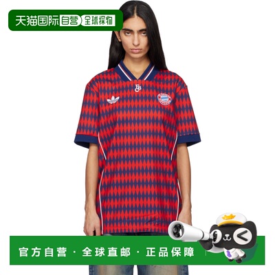 香港直邮Adidas 女士 蓝色 FC Bayern Munich LFSTLR T恤 JM9421B