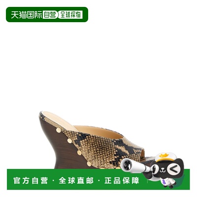 香港直邮magda butrym 女士 蟒蛇纹印花凉拖 503426NATURAL凉鞋