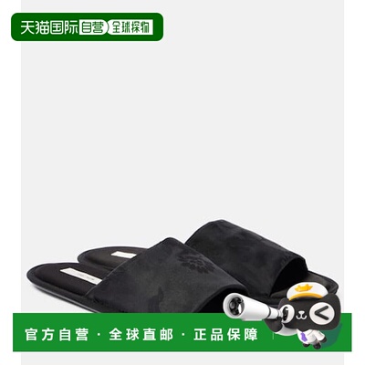 香港直邮The Row 女士 Frances 提花便鞋 black黑色 舒适时尚拖鞋
