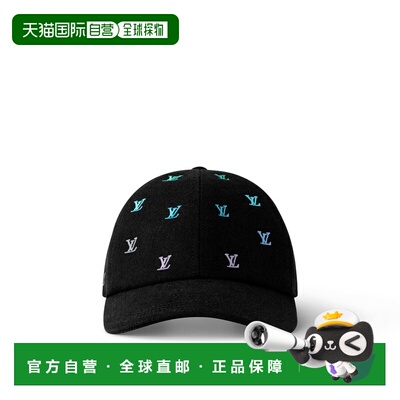 自营1h可退 欧洲直邮LV路易威登 Blason男士黑色棉logo标识棒球帽
