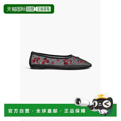 香港直邮Staud 女士 Alba 精饰网纱芭蕾舞鞋 F25R4001BAPOP一脚蹬