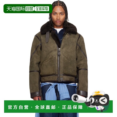 香港直邮Polo Ralph Lauren Polo 拉夫 劳伦 男士 绿色毛皮飞行员