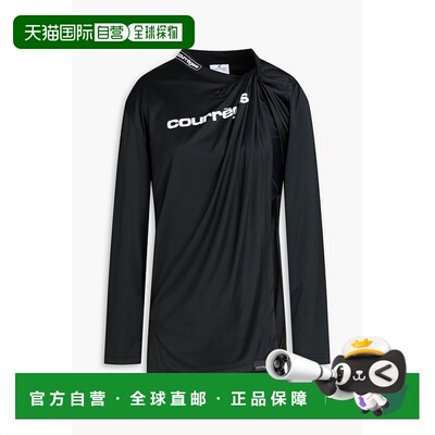 香港直邮Courreges 女士 扭曲印花针织上衣 123JBD039JS0045