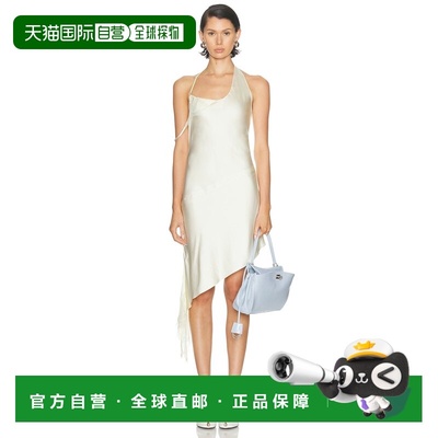 1h可退 香港直邮Courreges 女士 Undressed 蕾丝缎面连衣裙 325CR