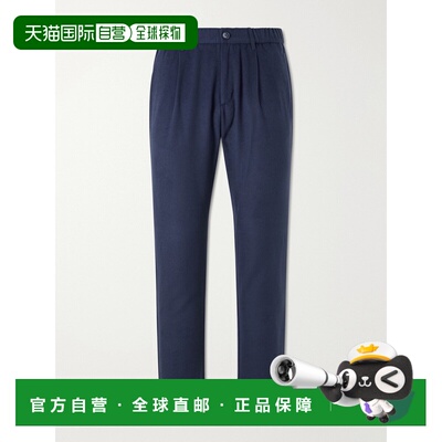 Herno 男士 直筒混杂法兰绒休闲裤裤子 PT00047UR12934