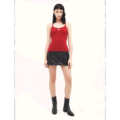 Courreges 针织背心 PERMDE012FI00014034吊带 【付后1h可退】