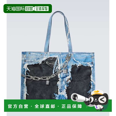 香港直邮Acne Studios 艾克妮 男士 Trompe-l’œil 印花帆布手提