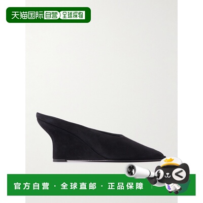 1h可退 toteme 女士 天鹅绒露趾坡跟穆勒鞋 261WAS0280FB