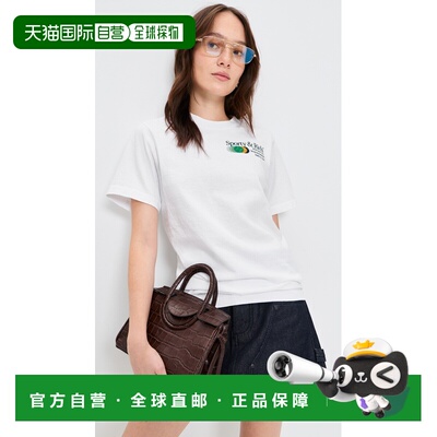 香港直邮SPORTY & RICH 女士 Invitational T恤 white白色 舒适时