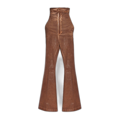 香港直邮Rick Owens 羔羊休闲裤高腰喇叭裤阔腿裤 RO01D2384HSCF