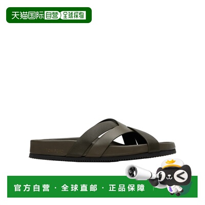 1h可退 Tom Ford Grain 皮革拖鞋 J1586LCL527N