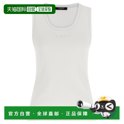 香港直邮BALMAIN 女士背心吊带 GF0EB075BD10GDI SS2026 白色