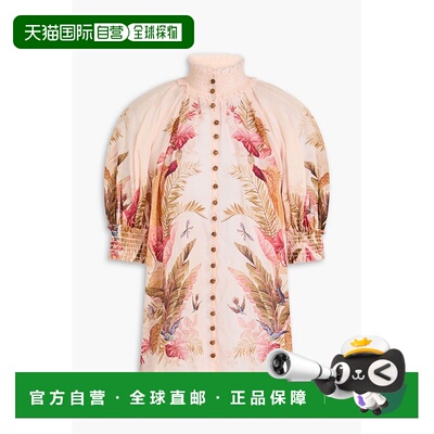 1h可退 香港直邮ZIMMERMANN 女士 印花苎麻衫 4556TSS253CREAMPAL
