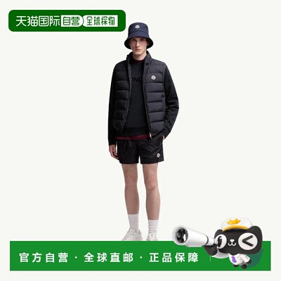 自营欧洲直邮MONCLER盟可睐 Contrin男士藏青色聚酯纤维无袖羽绒