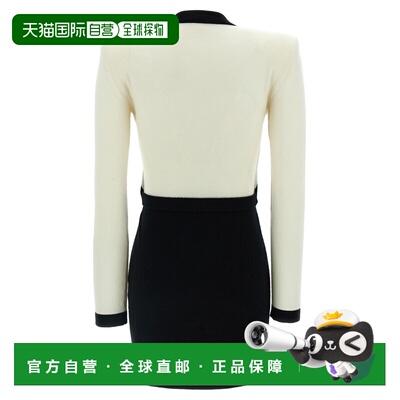 香港直邮BALMAIN 女士连衣裙 EF1R9259KH91GAU AW2025 花色 长袖