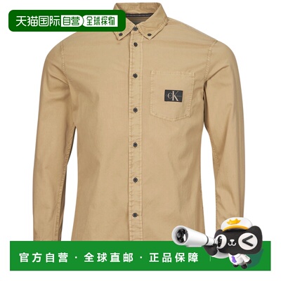 欧洲直邮Calvin Klein Jeans 男士 REGULAR SHIRT 衬衫式外套 米