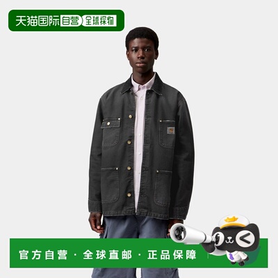 自营欧洲直邮Carhartt WIP OG Chore Coat男士黑色棉质工装外套