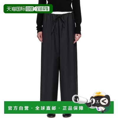 香港直邮toteme 女士 灰色 Drawstring Dinner 长裤 261WRB0343FB