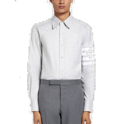 Thom Browne 浅灰色4-BAR NAMETAG 直筒衬衫 MWL2【付后1h可退】