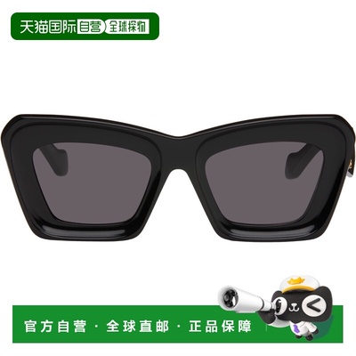 1h可退 香港直邮LOEWE 罗意威 女士 黑色 Anagram 太阳镜 LW40145