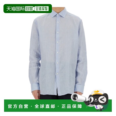 香港直邮Zegna 长袖衬衫 UFX38A9SRF5杰尼亚亚麻【付后1h可退】
