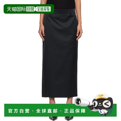 香港直邮The Frankie Shop 女士 黑色 Alrose Satin 半身裙 SKFS2