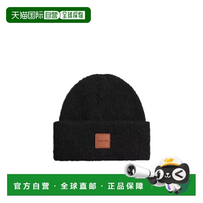 1h可退 香港直邮COACH 男士帽子 CU825BLK AW2025 黑色 带皮革贴