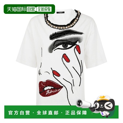 1h可退 香港直邮Balmain 巴尔曼 女士 短袖T恤 EF0EG135PC93