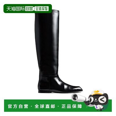 香港直邮Khaite 方头长筒靴 F1107943高筒靴法式靴子修饰腿型商场
