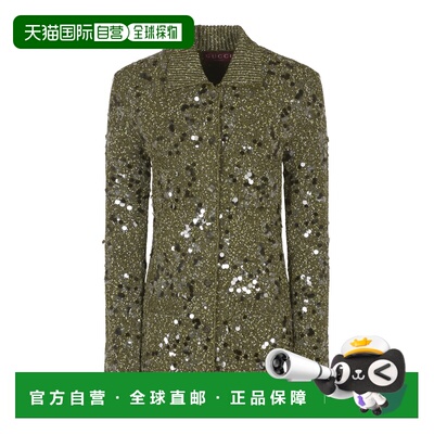 香港直邮GUCCI 女士针织衫 798149XKD803254 SS2026 绿色 混纺POL