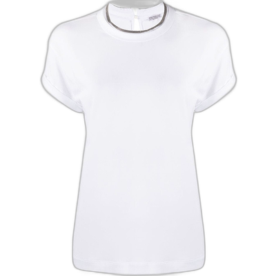 香港直邮Brunello Cucinelli 布内罗 古奇拉利 女士 白色棉质T恤