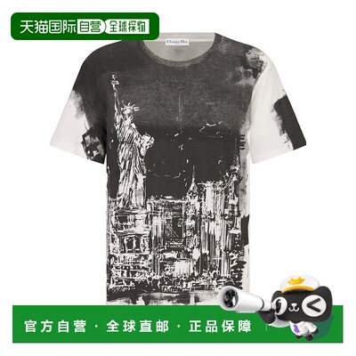 香港直邮Dior 图案T恤 443T09B4533百搭舒适减龄流行穿搭高级感