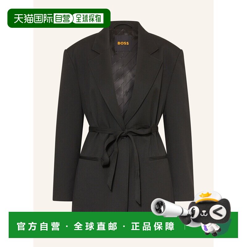 1h可退 欧洲直邮BOSS 女士西服 100295340713000 CO 黑色 Blazer
