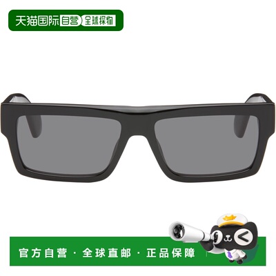 1h可退 香港直邮off-white 男士 黑色 Montgomery 太阳镜 OW10351