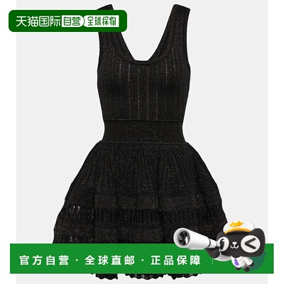 香港直邮Alaia 女士 Crinoline 羊毛混纺迷你连衣裙 003774性感