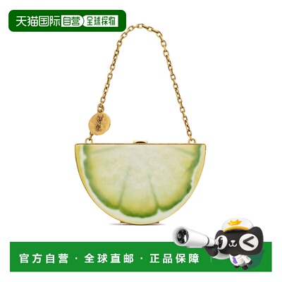 香港直邮Saint Laurent EVENING柠檬树脂迷你手拿包 864401JAAMG