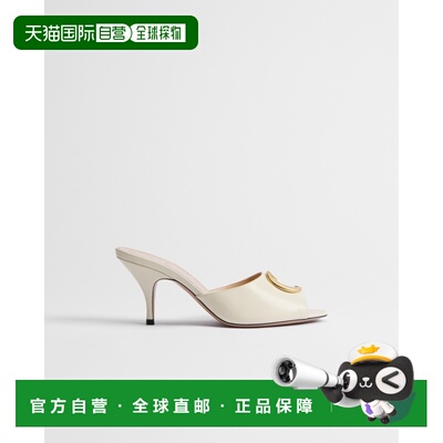 自营欧洲直邮Dior迪奥 Initials女士白色羊羔皮高跟穆勒鞋凉鞋