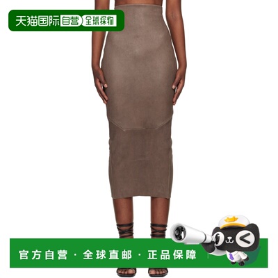 香港直邮rick owens 瑞克 欧文斯 女士 灰褐色 Temple Dirt Pilla