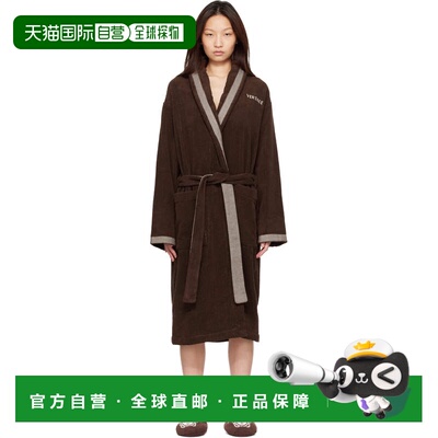 1h可退 香港直邮versace 范思哲 女士 棕色 Cotton-Terry Jacquar
