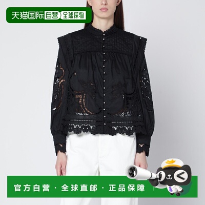 1h可退 香港直邮FARM RIO 女士 Richelieu 黑色棉质衫 351180COL0