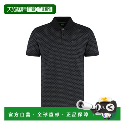 香港直邮BOSS 男士POLO衫 50554591001 SS2026 黑色 Pique cotton