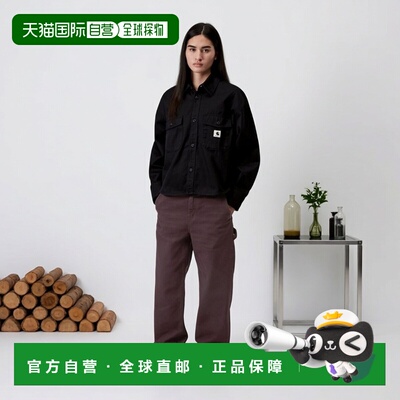 自营欧洲直邮Carhartt WIP Pierce女士红木色棉拉链门襟低腰长裤