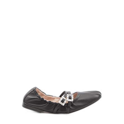 香港直邮ROGER VIVIER 罗杰 维维亚 女士 straps 软羊皮平底鞋 RV