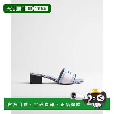 自营欧洲直邮Dior迪奥 Dway女士图案高跟穆勒鞋凉鞋拖鞋