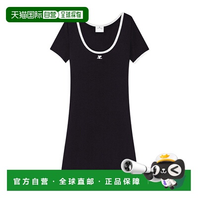 香港直邮Courreges 短袖连衣裙 225JRO600JS0203