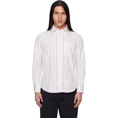 香港直邮Thom Browne 汤姆 布朗 男士 粉色 & 白色 Madras Cotton