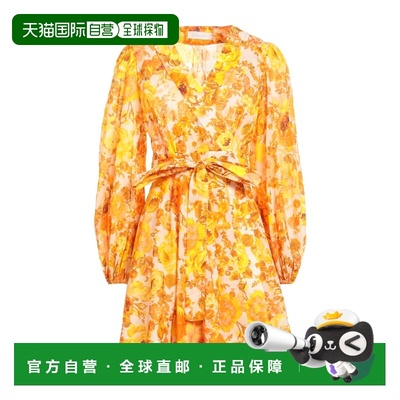 1h可退 香港直邮ZIMMERMANN 女士 缠绕式连衣裙 orange橙色 舒适