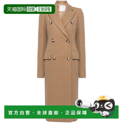 1h可退 香港直邮Sportmax 斯宝麦斯 女士 羊毛双排扣大衣 2201602