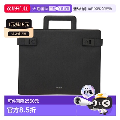 Salvatore Ferragamo 配有 Gancini 扣的公文包 2【付后1h可退】