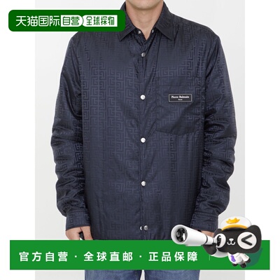 香港直邮BALMAIN 男士夹克 BH1HD001XB11EAP AW2023 蓝色 Black n